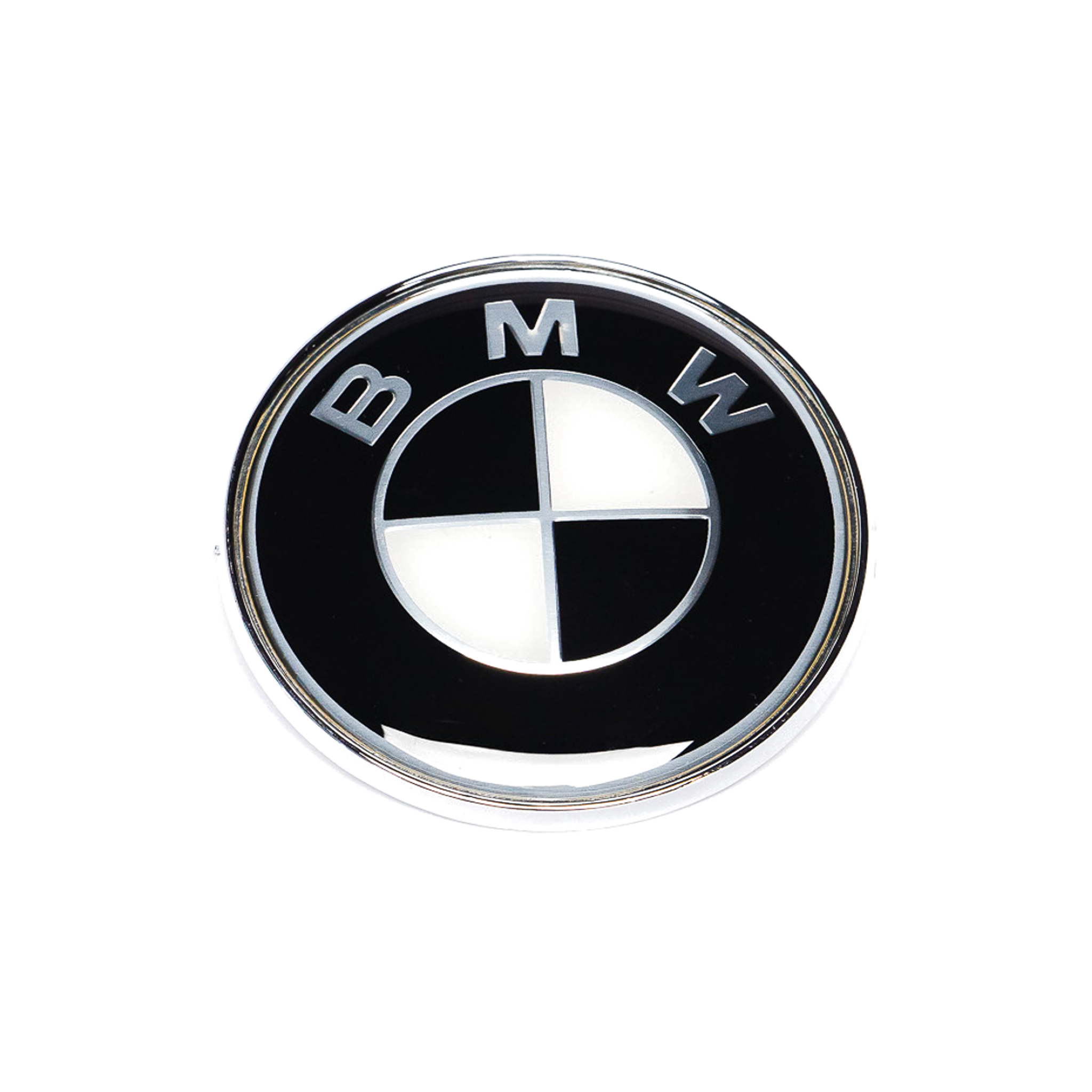 Emblex BMW Style Stealth Black / White Trunk Badge Emblem 74mm for BMW ...