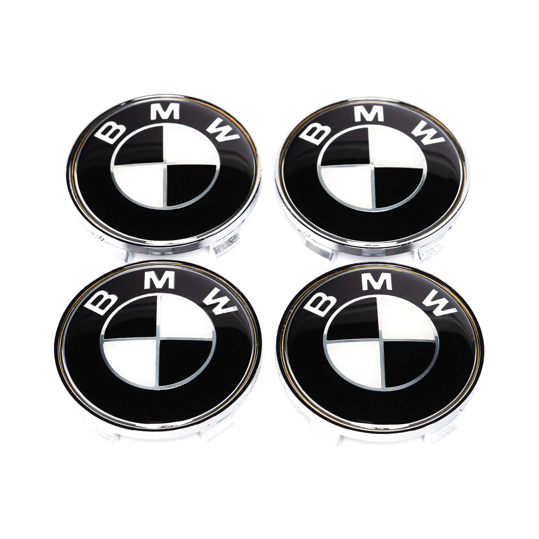Emblex BMW Style Stealth Black / White Wheel Center Cap 68mm for BMW 1 ...