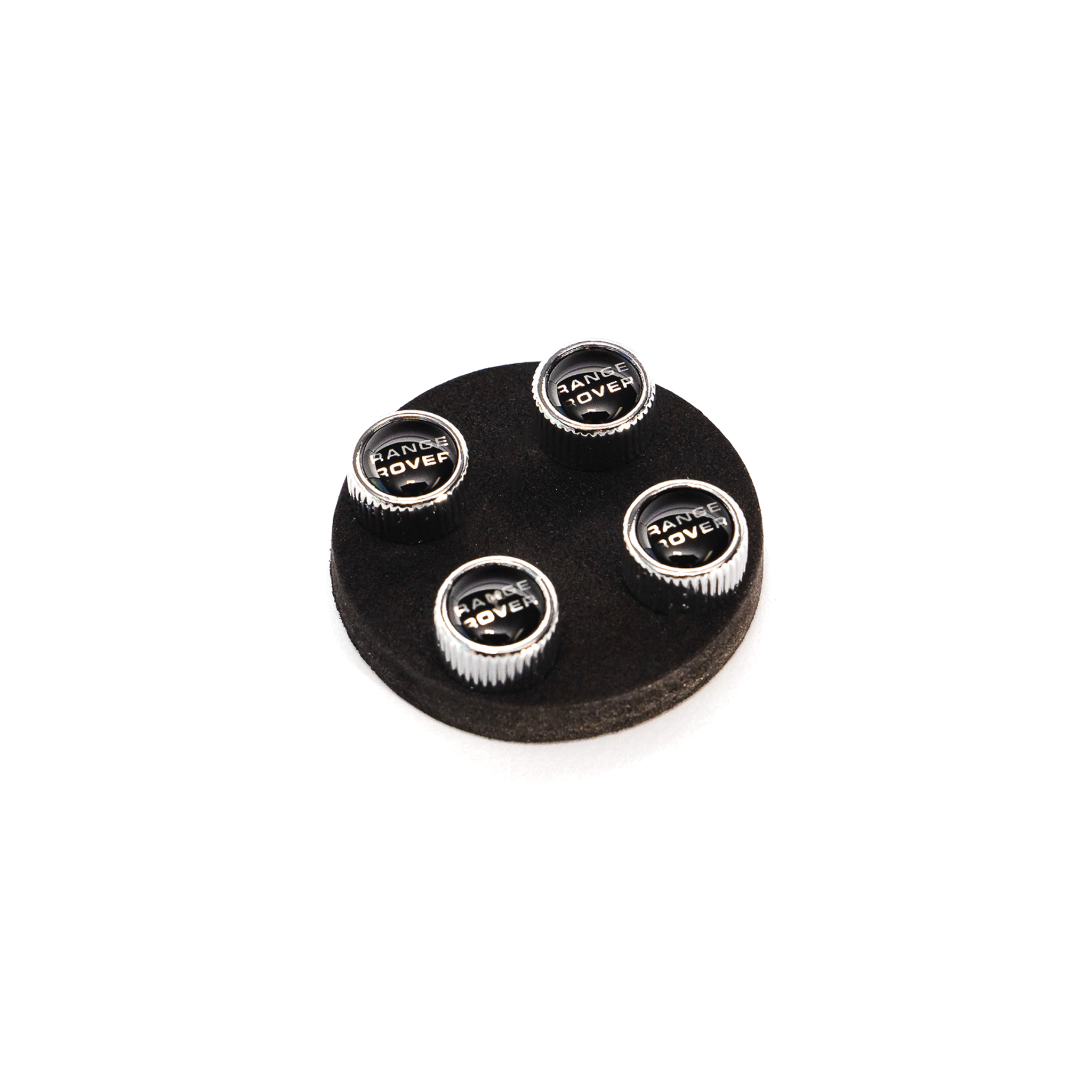 Emblex Range Rover Style Gloss Black Wheel Tyre Valve Stem Caps for Ra ...