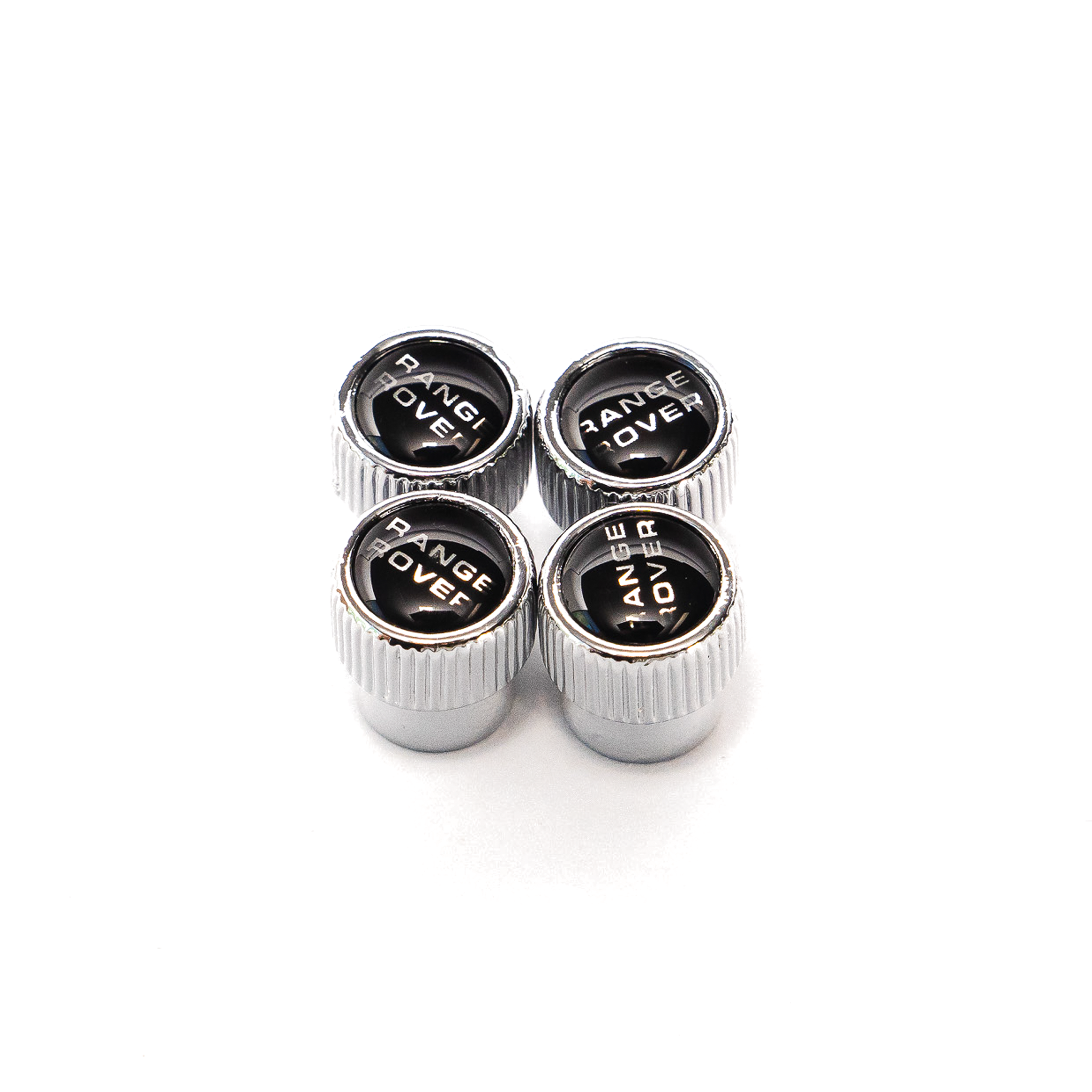 Emblex Range Rover Style Gloss Black Wheel Tyre Valve Stem Caps for Ra ...