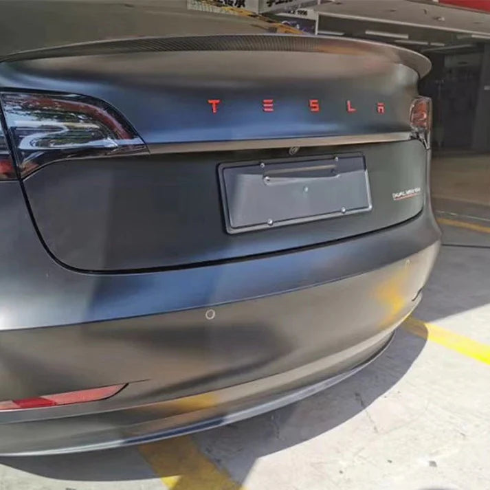 Exon Tesla Style Gloss Red Rear Badge T-E-S-L-A Lettering for Tesla ...