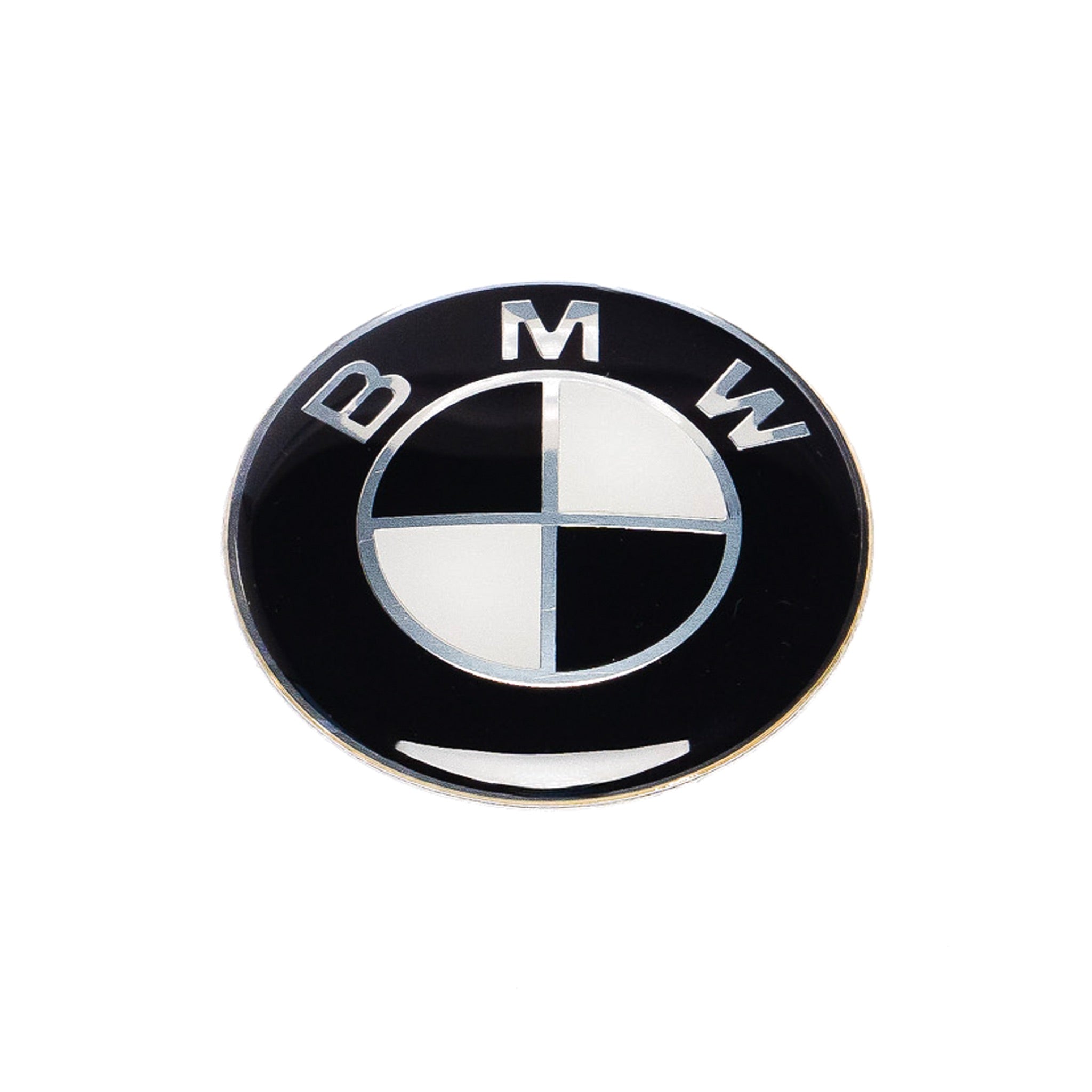 Emblex BMW Style Stealth Black / White Steering Wheel Badge Emblem for ...