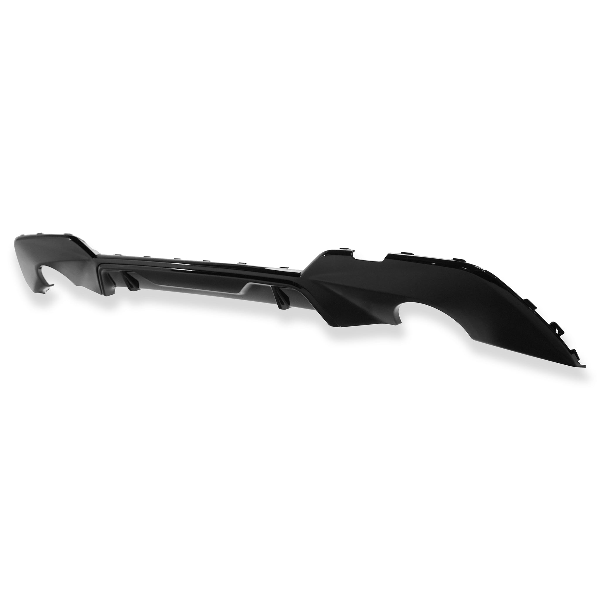 Exon Gloss Black M Performance Style Rear Diffuser w. Dual Outlet for ...