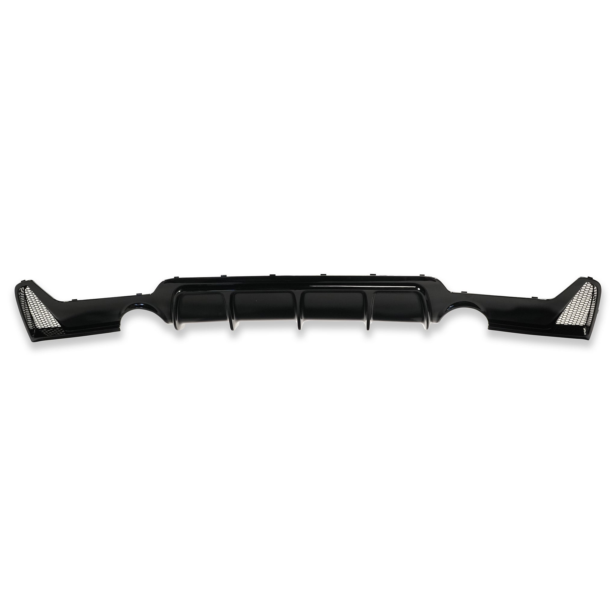 Exon Gloss Black M Performance Style Rear Diffuser w. Dual Outlet for ...