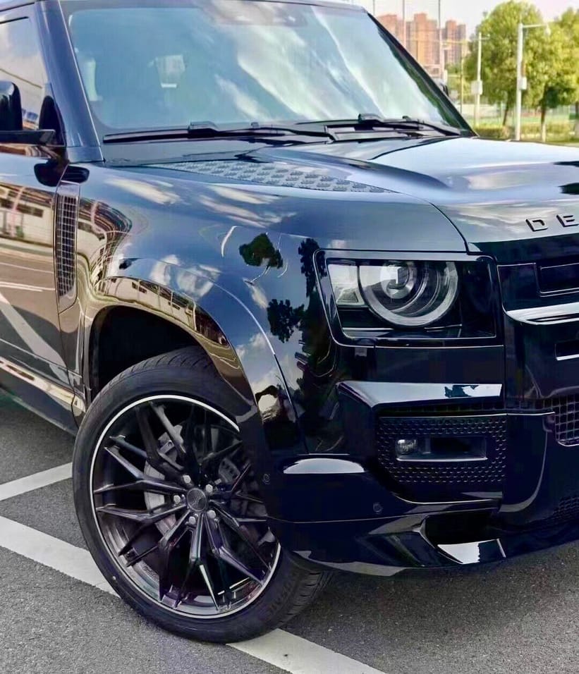 Exon Gloss Black Full Bodykit for Land Rover Defender 110 L663 2019-pr ...