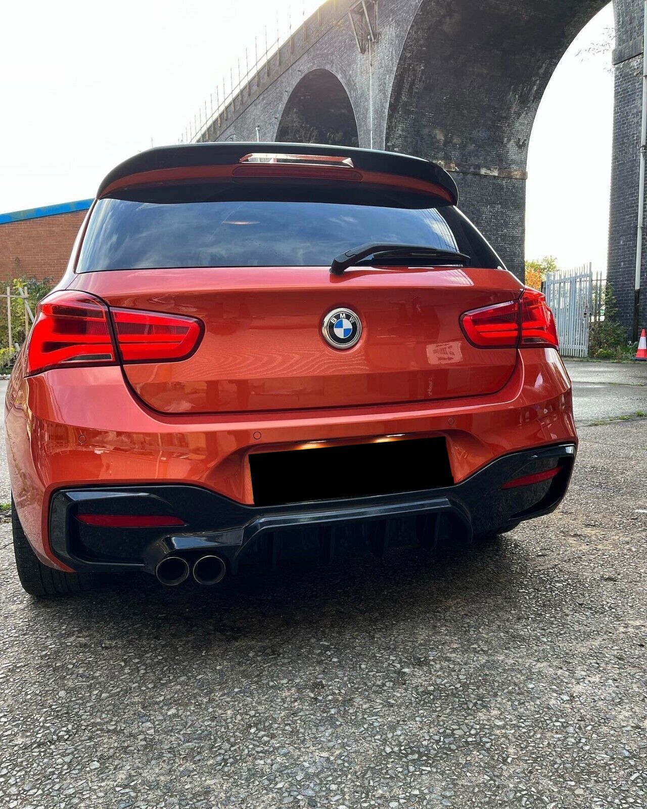 Exon Gloss Black V2 Rear Spoiler for BMW 1-Series inc. M135i M140i F20 ...