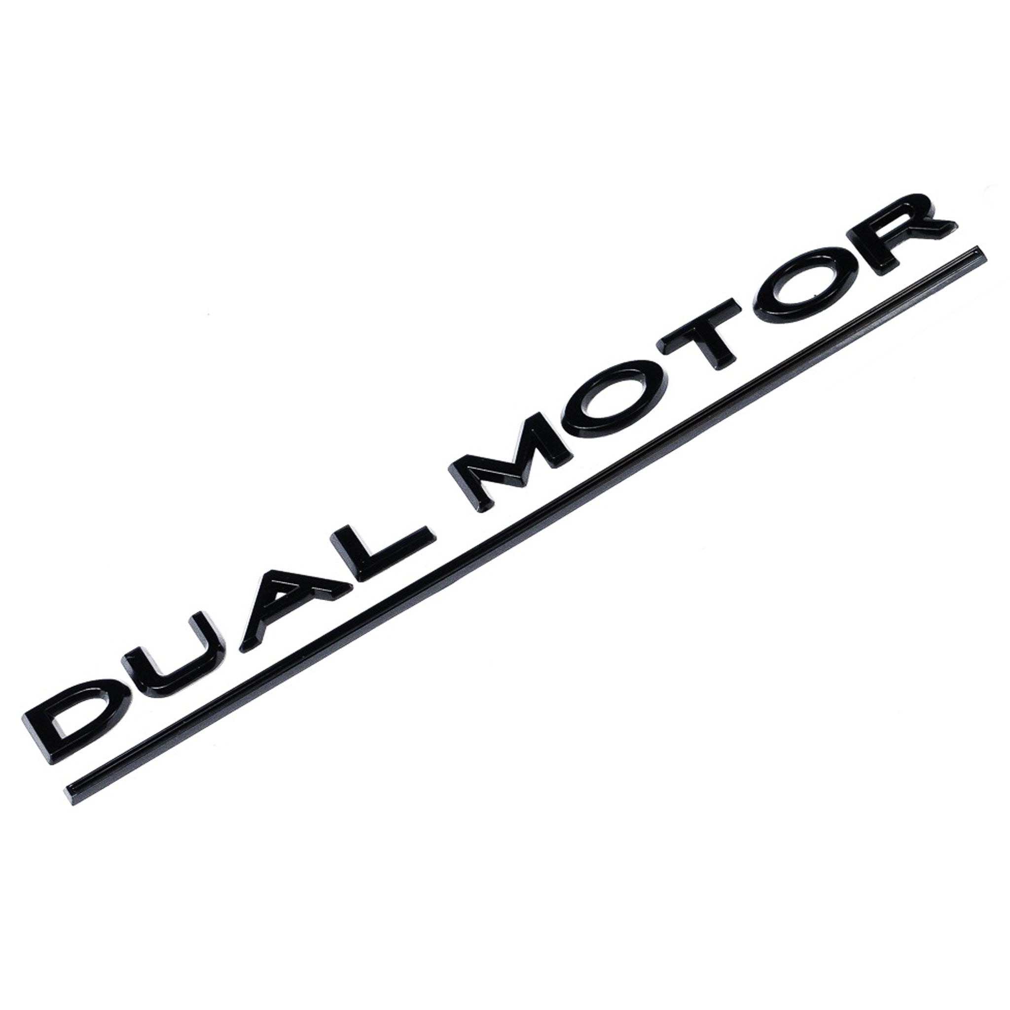 Emblex Tesla Style Gloss Black Rear Badge Dual Motor Emblem for Tesla ...