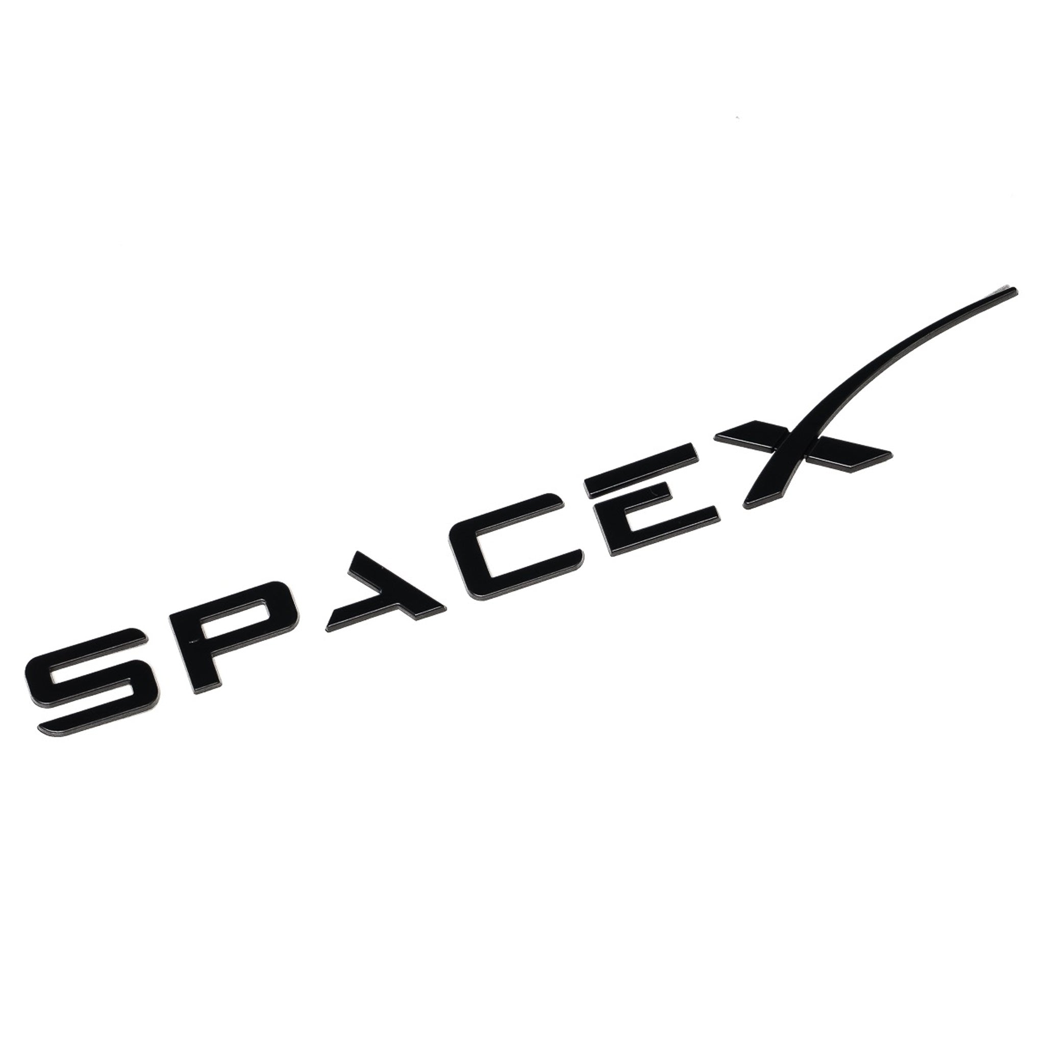 Emblex Tesla Style Gloss Black Rear Badge Space X Emblem for Tesla Mod ...