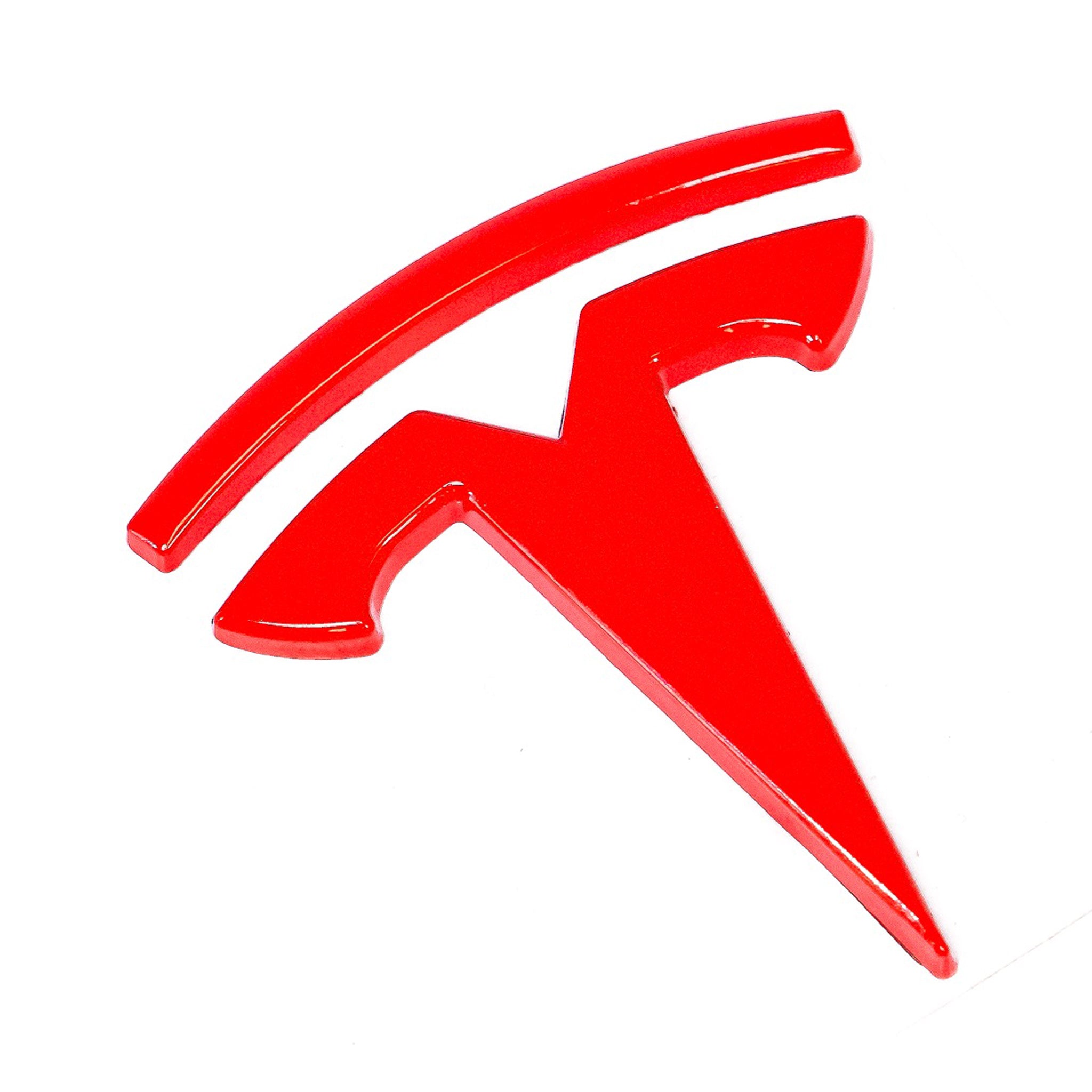 Emblex Tesla Style Gloss Red Rear Badge Hammer Emblem for Tesla Model ...