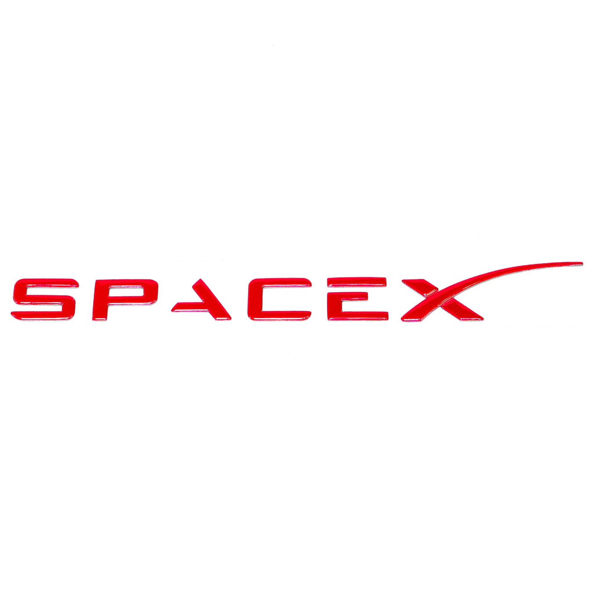 Emblex Tesla Style Gloss Red Rear Badge Space X Emblem for Tesla Model ...