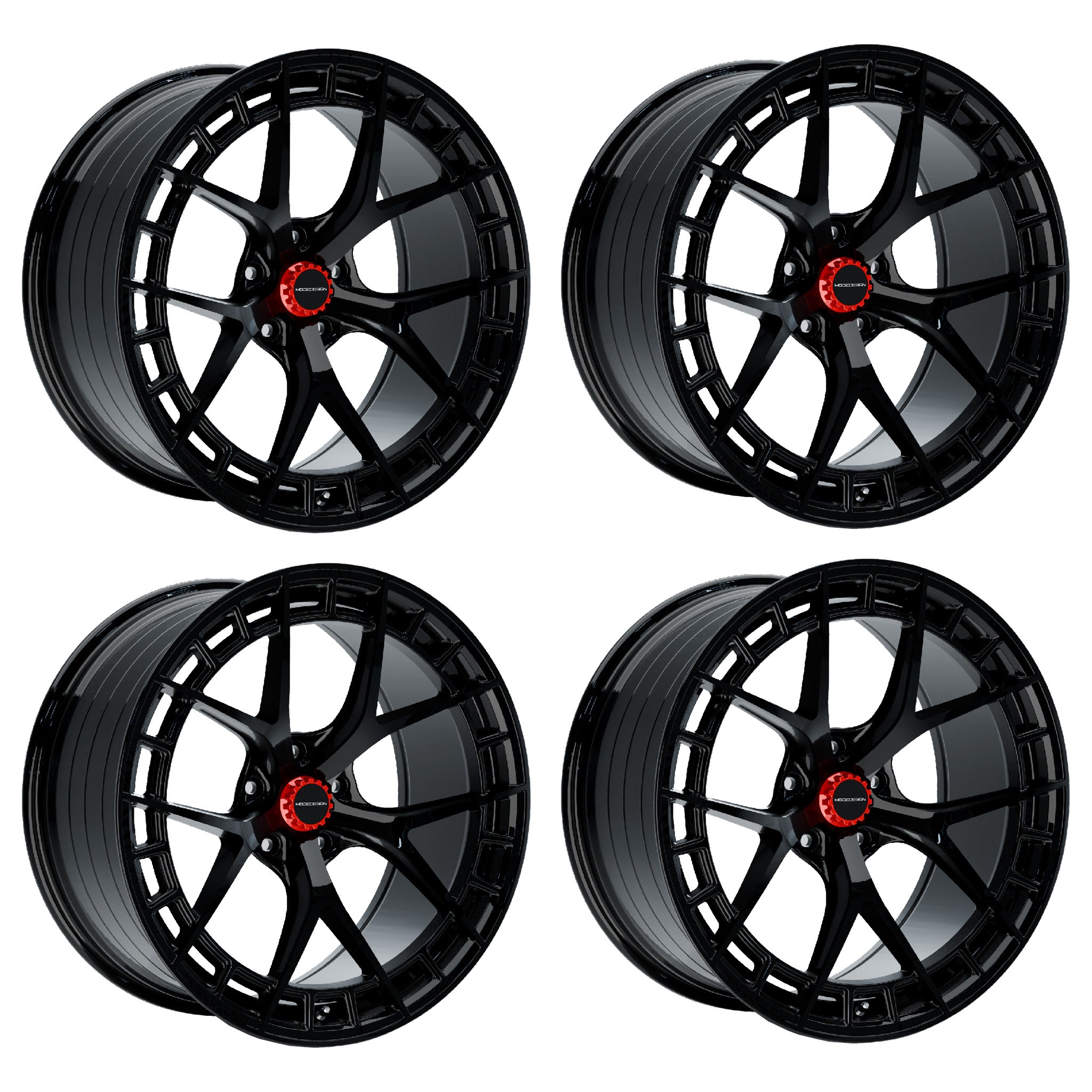 MODE Design FR-1 Forged Wheels Liquid Black Set for BMW M3 E90 E92 E93 ...