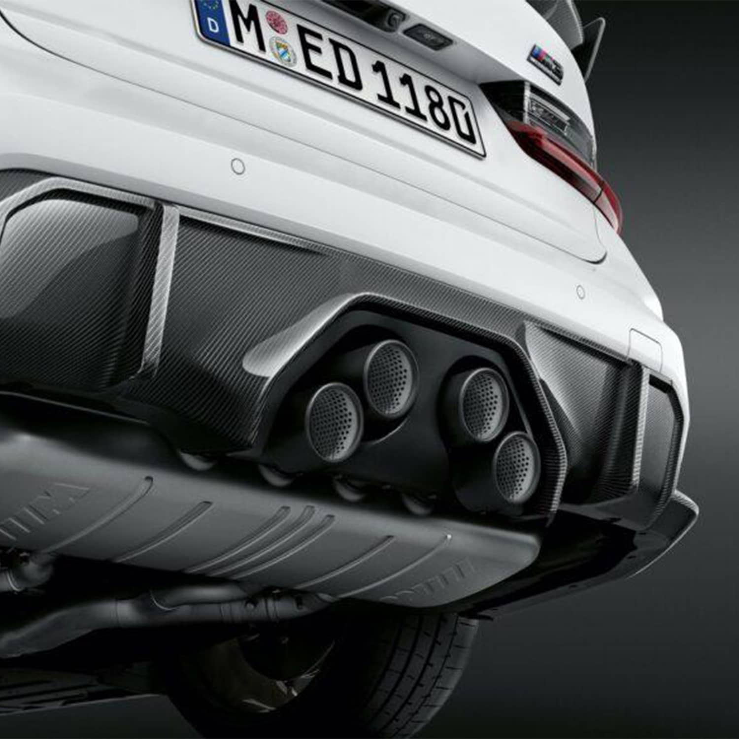 Genuine BMW M Performance Carbon Fibre Trio Exhaust Diffuser for BMW M ...