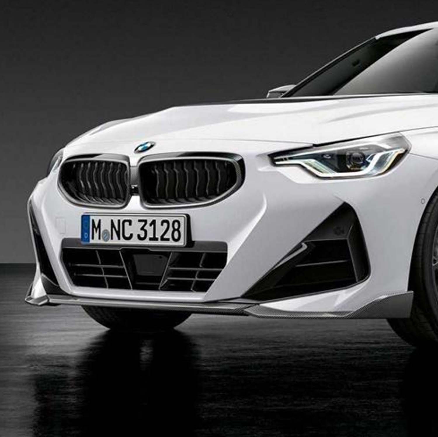 Genuine BMW M Performance Carbon Fibre 3PC Front Splitter for BMW 2 Se ...