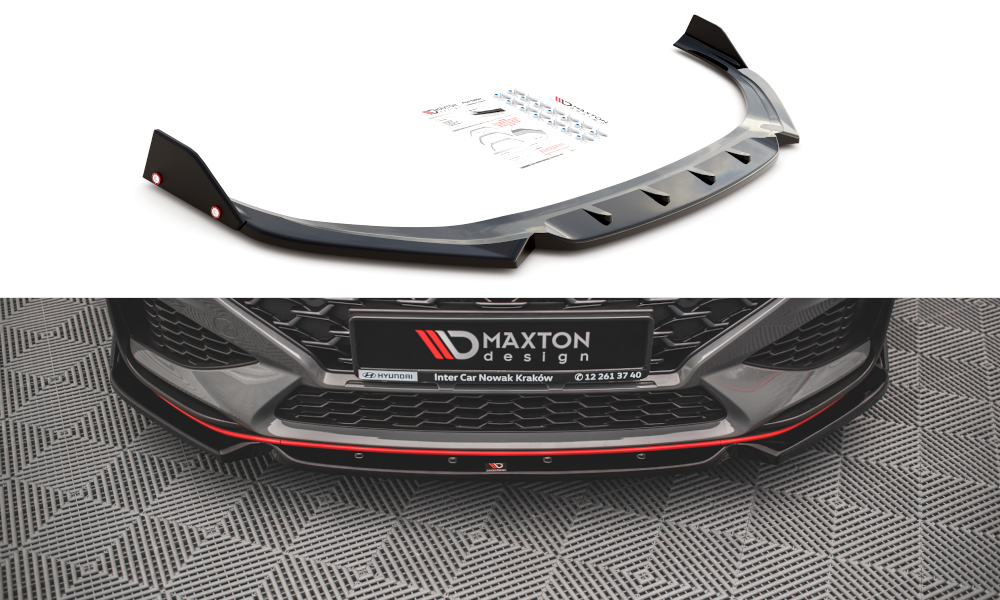 Maxton Design Hyundai i30 N Mk3.5 FACELIFT Front Splitter V.1 + Flaps ...