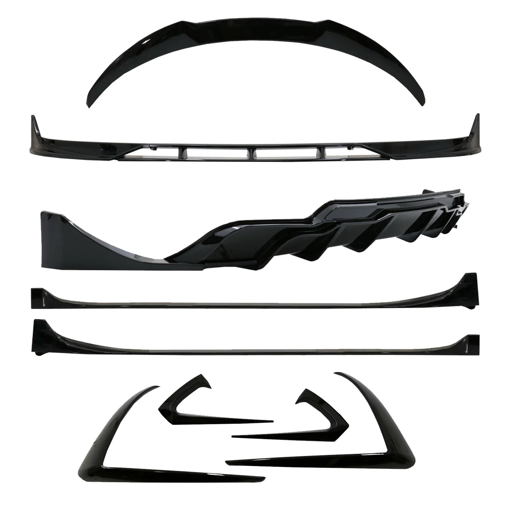 Exon Gloss Black Full Bodykit for Tesla Model 3 inc. Performance P3D ...
