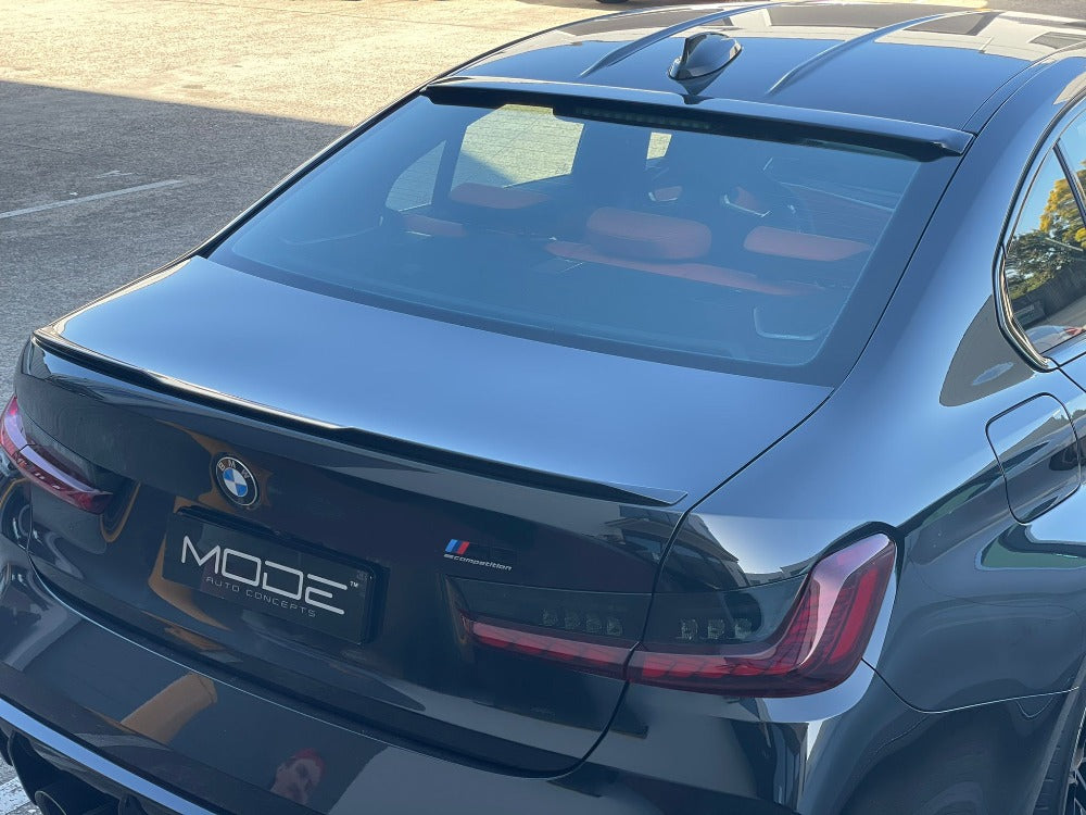 Exon Gloss Black Rear Roof Spoiler for BMW M3 G80 & 3-Series 320i 330i ...