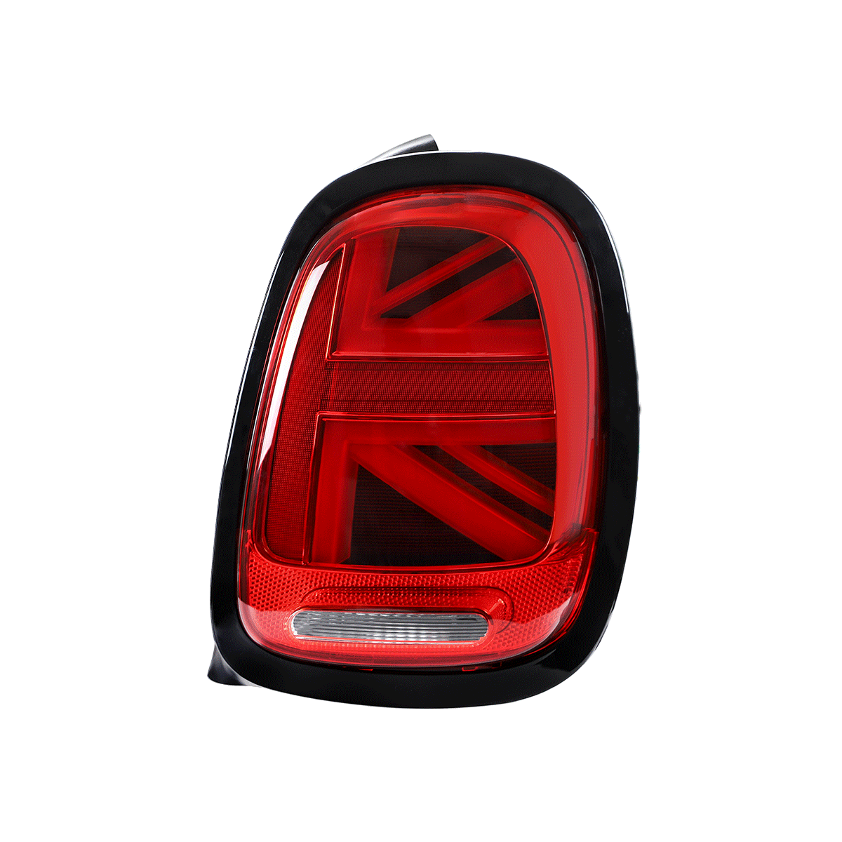 Luminosa Union Jack Style LED Tail Light Red w. Black Trim for MINI Co ...