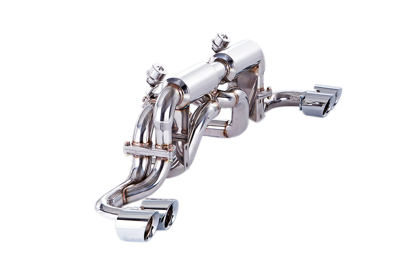 iPE - Valvetronic Exhaust System w/ OBD Remote & Black Chrome Tips for ...