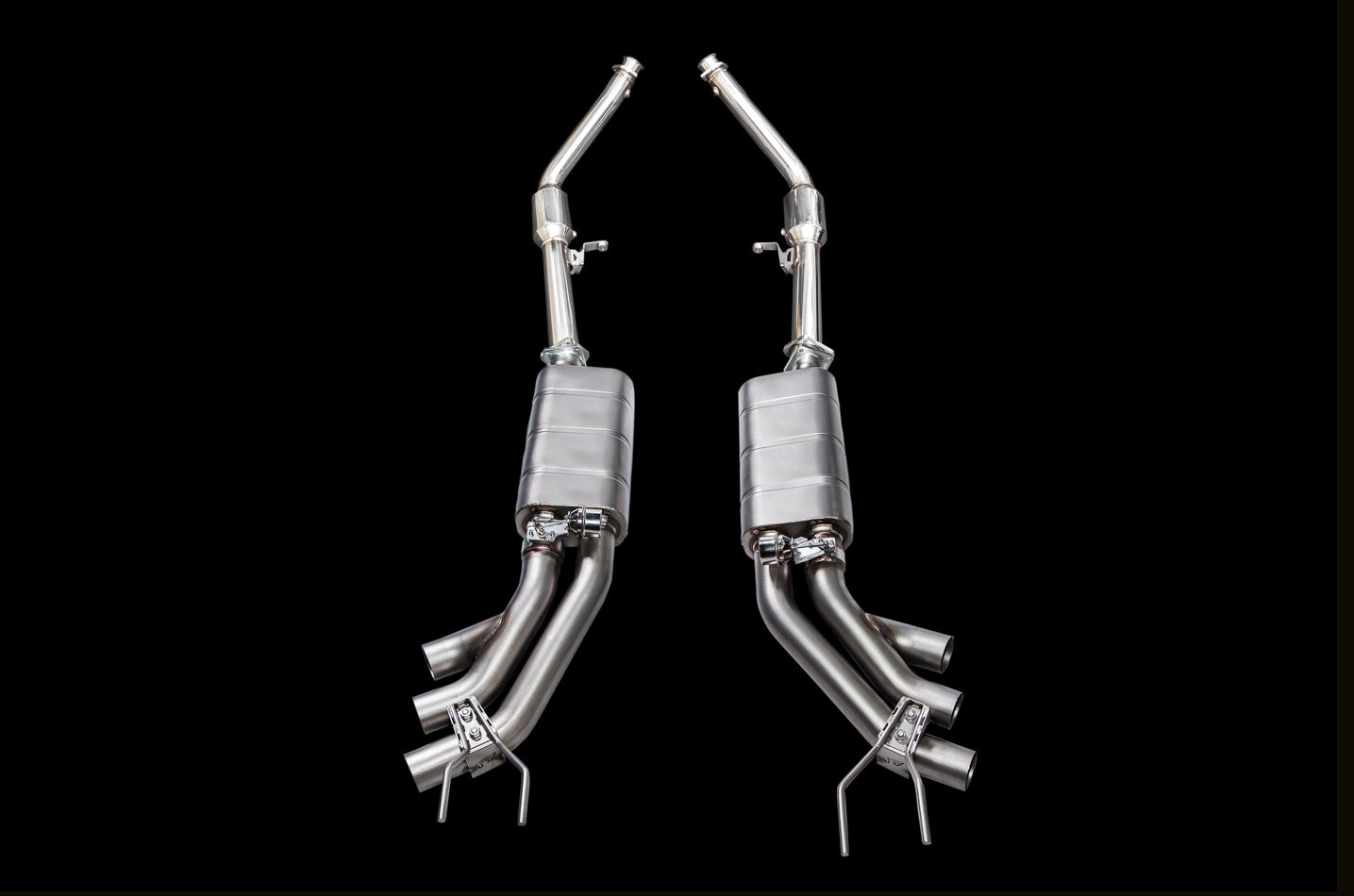 iPE - Valvetronic Exhaust System w/ OBD Remote & Black Chrome Tips for ...