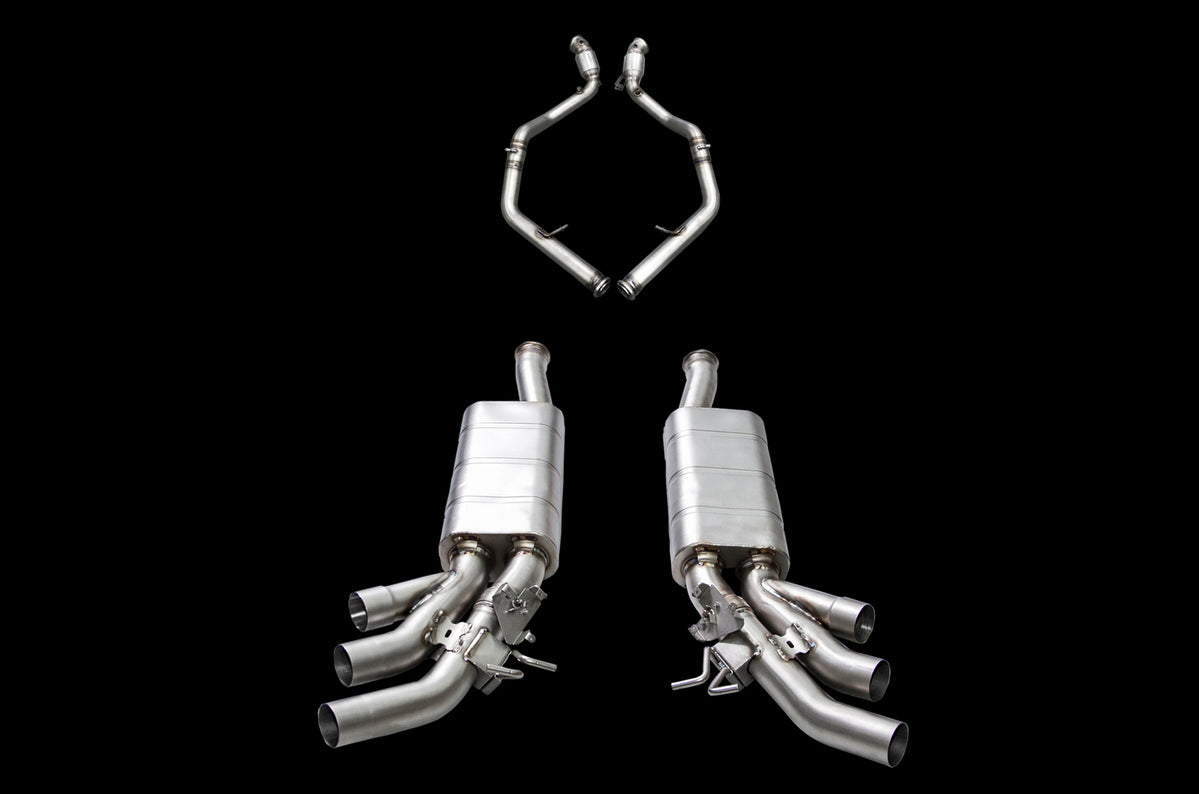 iPE - Valvetronic Exhaust System w/ OBD Remote & Black Chrome Tips for ...