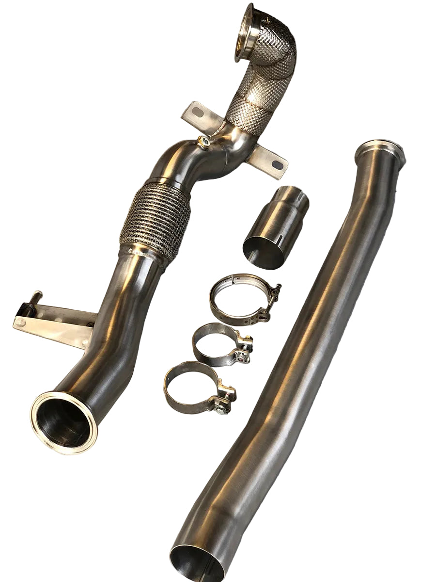 MODE Design Decatted 3.5" Downpipe V2 MQB AWD VW Golf MK7 MK7.5 R Audi A3 S3 8V TT TTS 8S 8S 1 ...