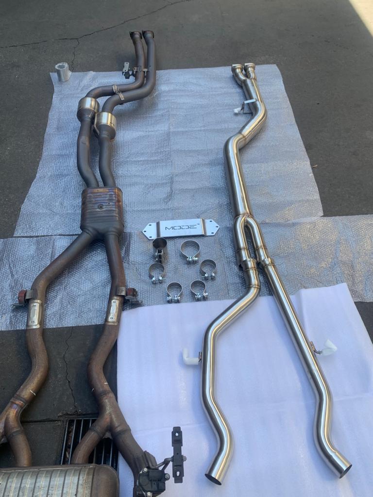 MODE Design Performance 3.5" Big Single Mid Pipe V2 for BMW M3 F80 M4 ...